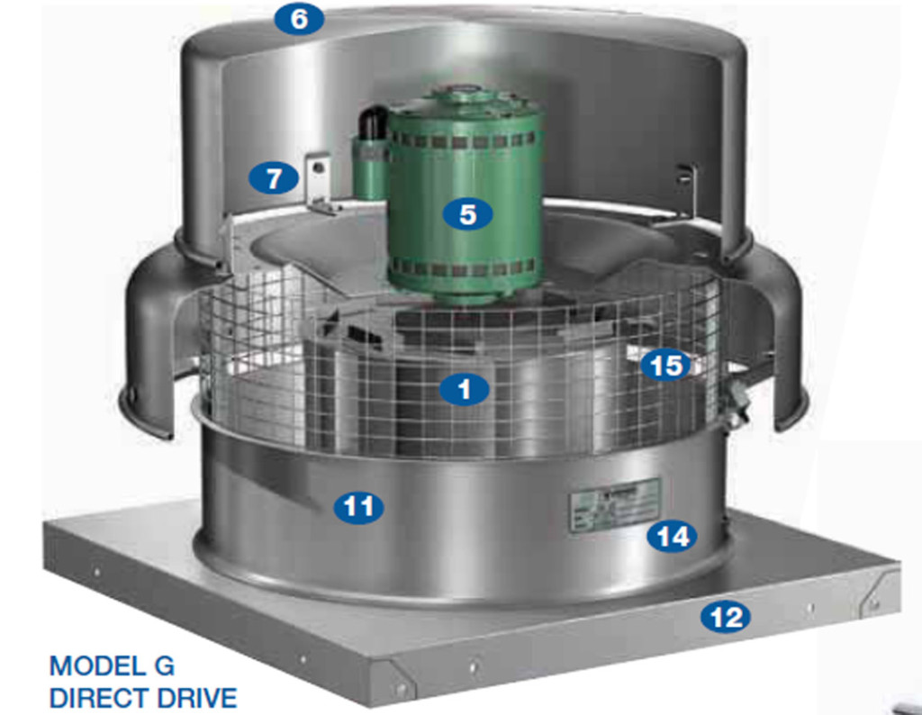 Centrifugal Roof Exhaust Fan - Downblast